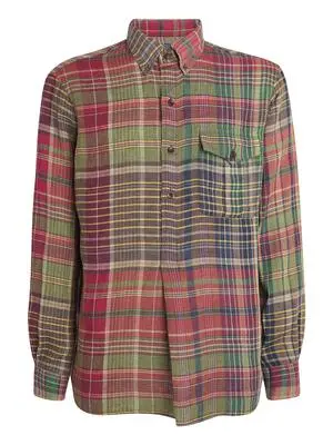 Polo Ralph Lauren Linen Check Half-placket Shirt - Green