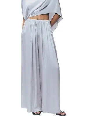 NOCTURNE Elasticated Wide-leg Pants - Grey