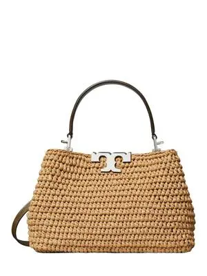 TORY BURCH Mini Eleanor Raffia Satchel