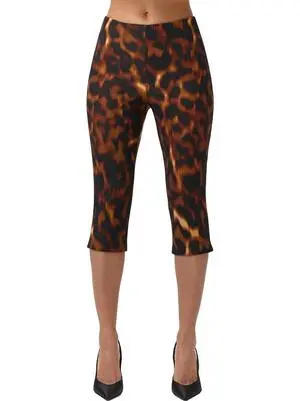 NAKED WARDROBE Print Ponte Crop Leggings
