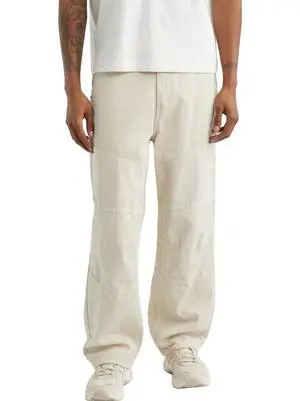 CRIMINAL DAMAGE Distressed Carpenter Jeans - Ecru