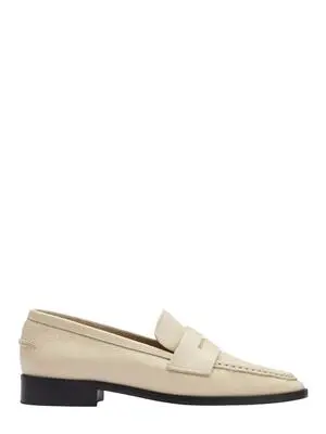 ATP ATELIER Airola Grained Leather Loafers - White