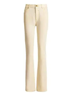 Balmain Faded High-rise Flare Jeans - Beige