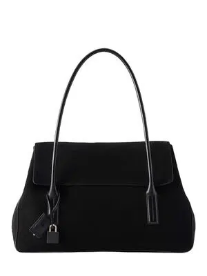 TOM FORD Suede Shoulder Bag - Black