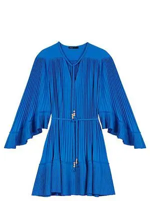 Maje Woven Mini Dress - Blue