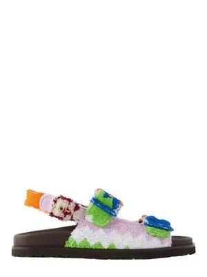 Missoni Mia Striped Terry Sandals Multi