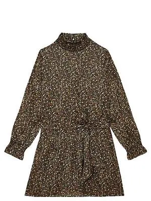 REISS Darci Floral-print Woven Mini Dress - Black