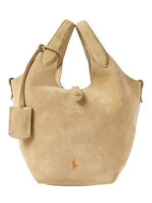 Polo Ralph Lauren Polo Play Small Suede Tote - Neutrals