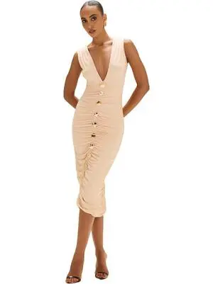 PatBO Moonlight Jersey Midi Dress - Gold