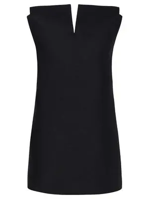 Balenciaga Draped Scuba Mini Dress - Black