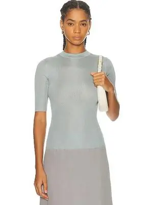 Miu Miu Short Sleeve Knit Top - Astro