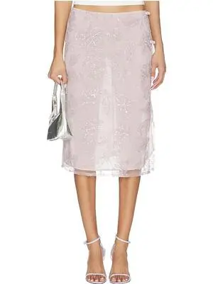 SAU LEE Grace Midi Skirt - Solf Lilac