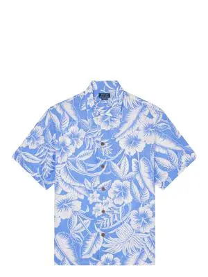 Polo Ralph Lauren Printed Linen Shirt - Blue