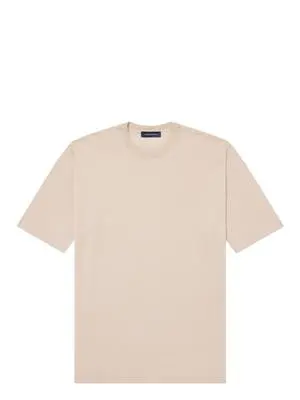 Thom Sweeney Cashmere And Silk-blend Knitted T-shirt - Neutrals