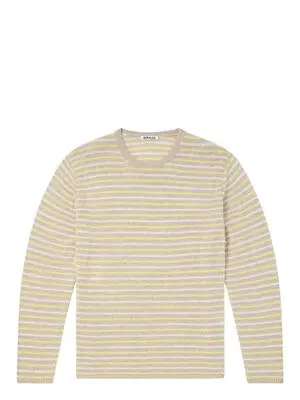 Auralee Striped Cashmere Sweater - Yellow