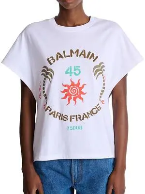 Balmain T-shirt With Print - White