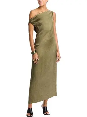 Co Draped Back Dress - Jade