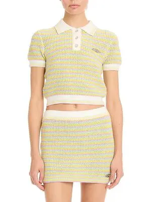 Casablanca Bourgeois Stripe Polo Tee - Multi
