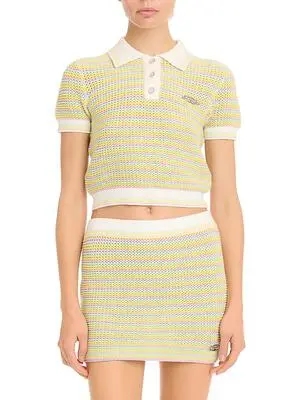 Casablanca Bourgeois Stripe Polo Tee - Multi