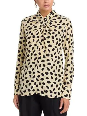 Johanna Ortiz Heavenly Garden Silk Top - Black/ecru