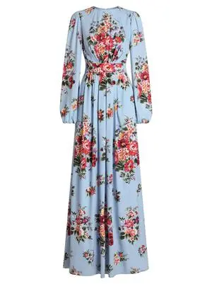 Dolce & Gabbana Flower Bouquet-print Charmeuse Dress - Multicolor