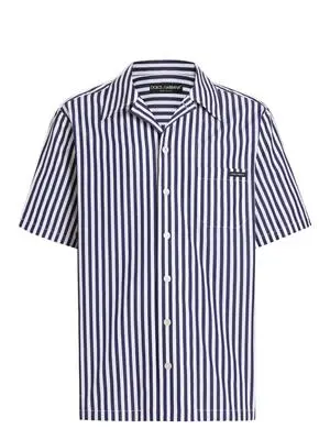 Dolce & Gabbana Hawaii Striped Poplin Shirt - Multicolor