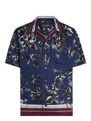 Dolce & Gabbana Peony-print Hawaii Twill Shirt - Multicolor