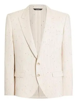 Dolce & Gabbana Single-breasted Pinstripe Finish Jacket - Multicolor