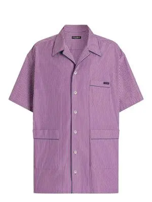 Dolce & Gabbana Hawaii Striped Poplin Shirt - Multicolor