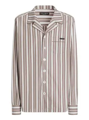 Dolce & Gabbana Compact Striped Poplin Vanity Shirt - Multicolor