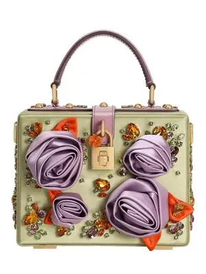 Dolce & Gabbana Dolce Box Satin And Patent Leather Handbag - Multicolor