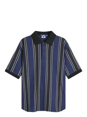 Junya Watanabe Raschel Polo - Navy/blue/white