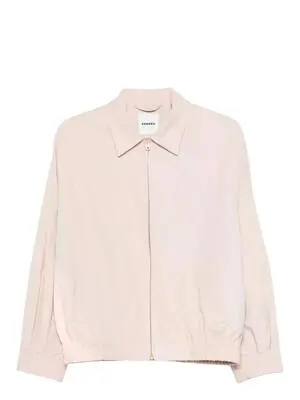 Sandro Zip-up Pocket Bomber Jacket - Pink
