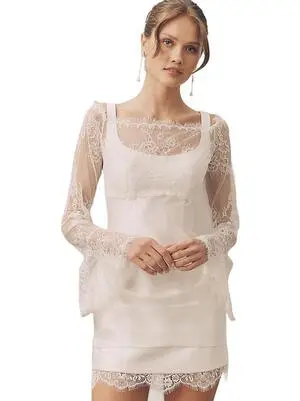 GEISHA DESIGNS Lace Topper - Ivory