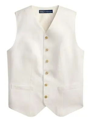 Ralph Lauren Buttoned Linen Vest - Nevis
