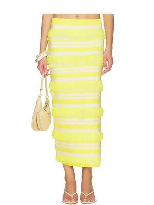 Simkhai Lula Knit Midi Skirt - Yellow