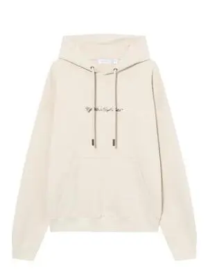 Off-White Off-White Script Arrow Diagonal Skate Hoodie Pumice Stone