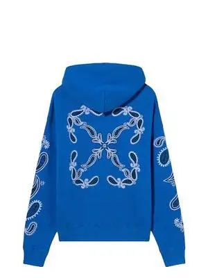 Off-White Bandana Skate Hoodie - Nautical Blue White
