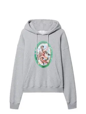 Off-White Fresco Oval Skate Hoodie - Grey