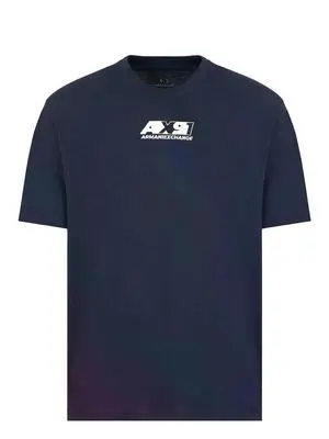 Armani Exchange Logo-embroidered T-shirt - Blue