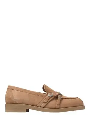 JIMMY CHOO Kalia Suede Loafers - Beige