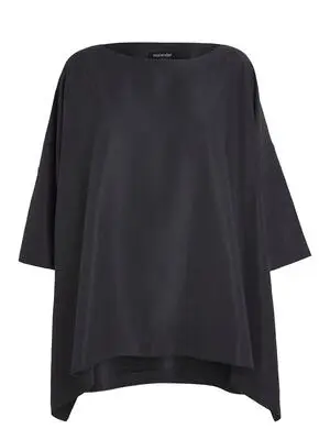 Eskandar Silk Plissé Scoop-neck Top - Grey