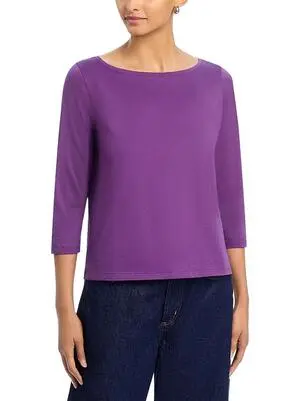 Eileen Fisher Bateau Neck Top - Dalia