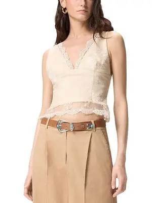 Pinko Janessa Sleeveless Lace Top - C