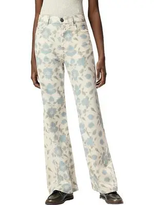 Pinko Wanda Wide-leg Floral Jeans - Ce