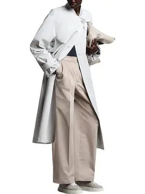 Emporio Armani Wide Leg Pleated Pants - Solid Light