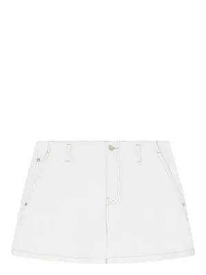 Emporio Armani Relaxed Fit High Rise Denim Shorts - Multi