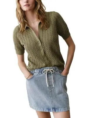 Marine Layer Piper Knit Resort Shirt Olive