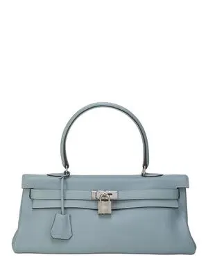 Hermès Kelly 42 Togo Leather Handbag With Palladium Hardware - Blue