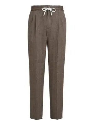 Brunello Cucinelli Drawstring Leisure Trousers Brown